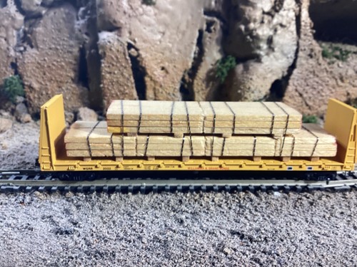 N scale LUMBER LOAD fits 61’ bulkhead flat car LOAD ONLY #1 | eBay