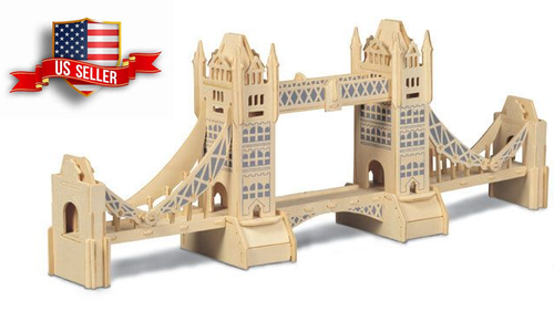 3D Bridge Puzzle WoodenDiy Kit London Mechanical Wood Architecture ...