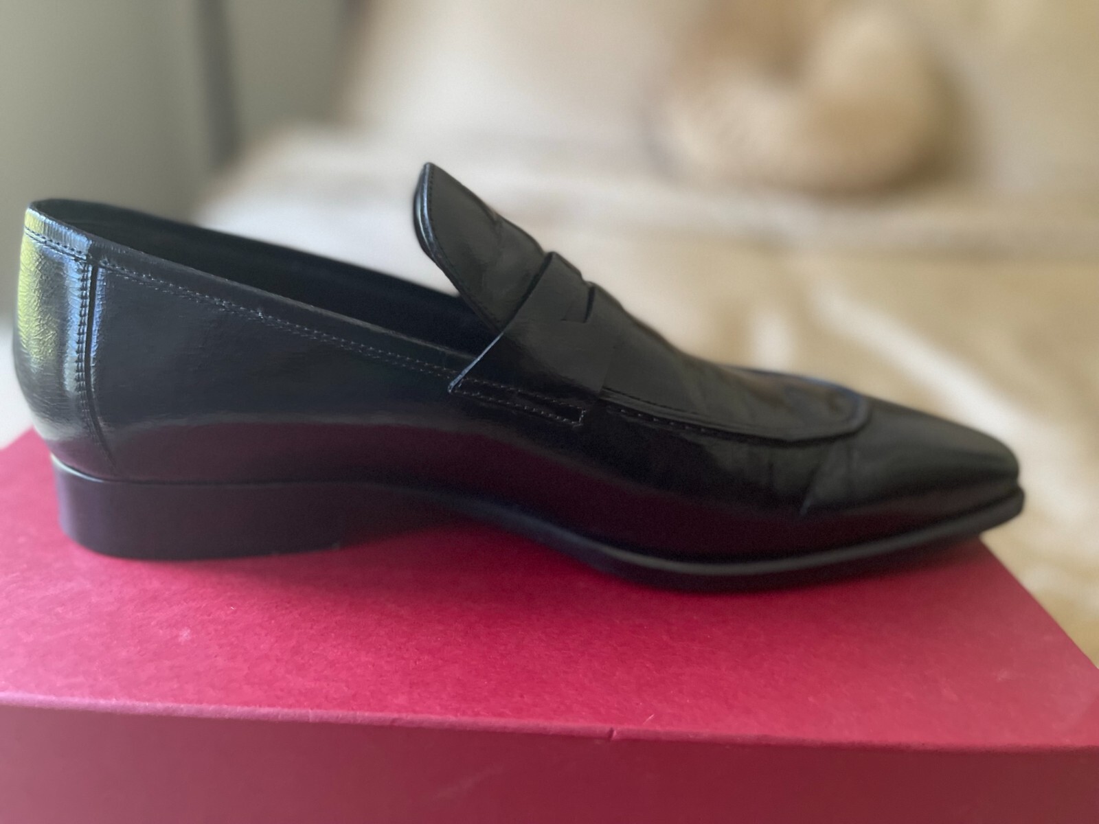 CANALI Black Leather Penny Loafer shoes Italy (Men) E… - Gem