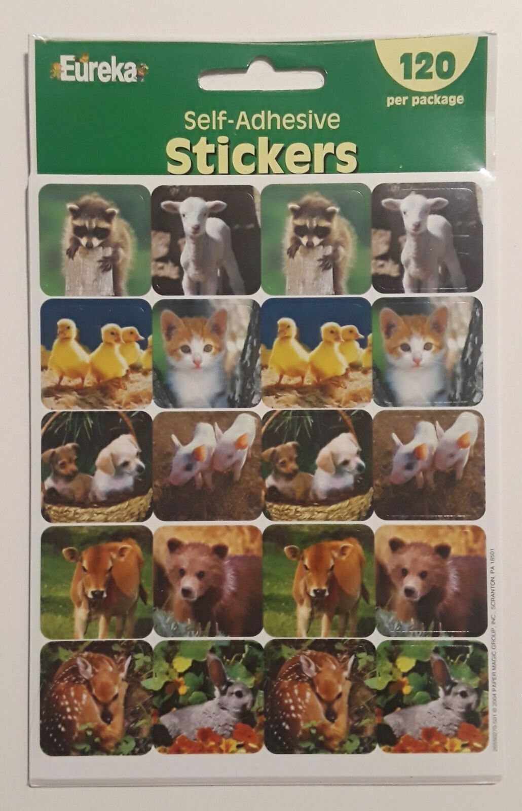 Baby Animals Stickers Eureka Teacher Homeschool Games Rewards Decorate ...