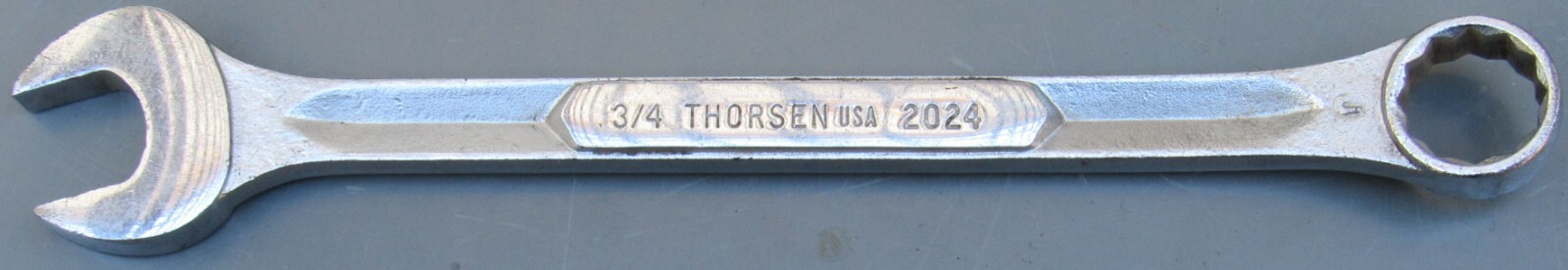 THORSEN TOOLS, 3/4" SAE, OPEN/BOX END COMBINATION WRENCH, 12 POINT ...