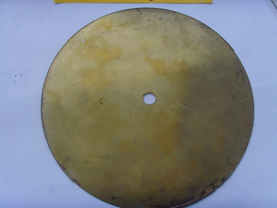 clock dial , clock parts or 6.75 inch dial BRASS ETCHED, THICK BRASS ...