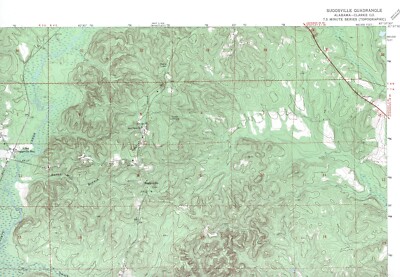 Suggsville Quadrangle Alabama 1972 USGS Topo Map 7.5 Minute Topographic ...