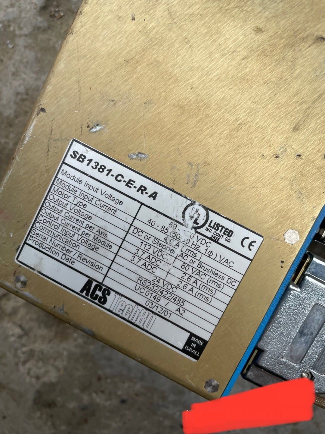 ACS+Tech80+Sb-1381+Universal+Motion+Control+Module+Sb1381-c-e-r-a for ...
