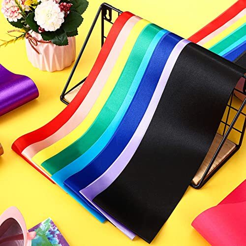 24 Pcs Plain Satin Sash For Pageants Long from Shoulder to Hip Assorted ...