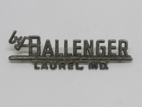 Vintage Ballenger Buick Laurel Maryland Metal Dealer Badge Emblem MD ...