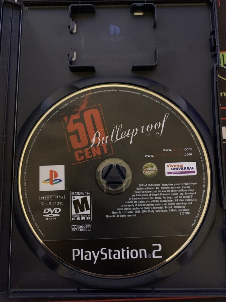 50 Cent Bulletproof PS2 No Manual UNTESTED, Clean Black Label | eBay