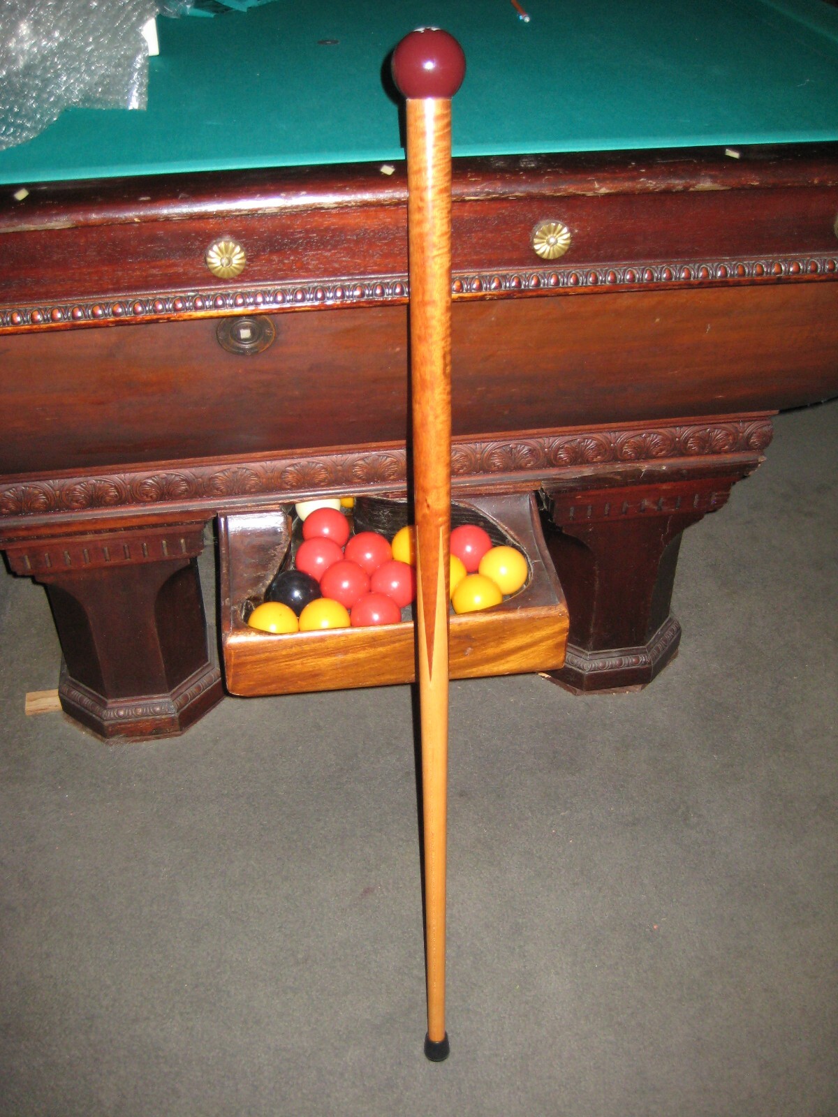 Cane, Walking Stick, Texas A&M pool ball - Gem