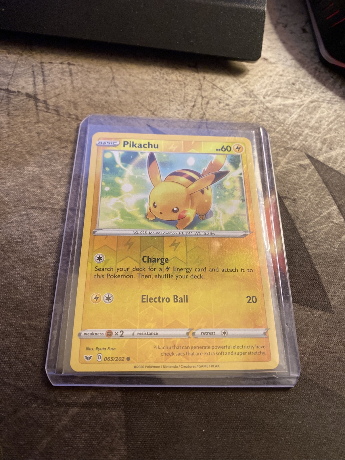 Pikachu 065/202 NM Mint Sword and Shield Reverse Holofoil Rare Holo ...