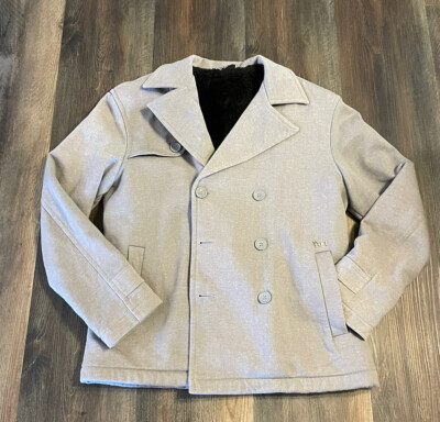 Vurt Bomber Jacket Men Medium Gray Full Collar Pocket | eBay