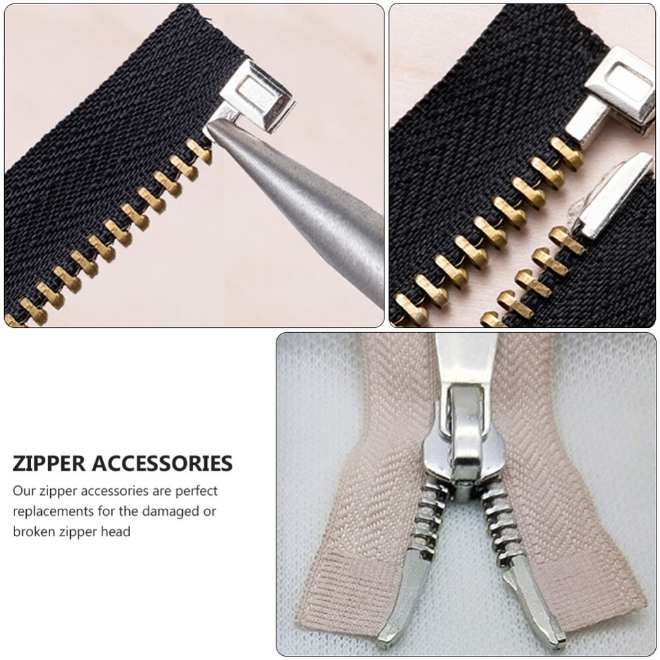 24 Sets Zipper Head Sliders Retainer Insertion Pin Stop Accessories | eBay