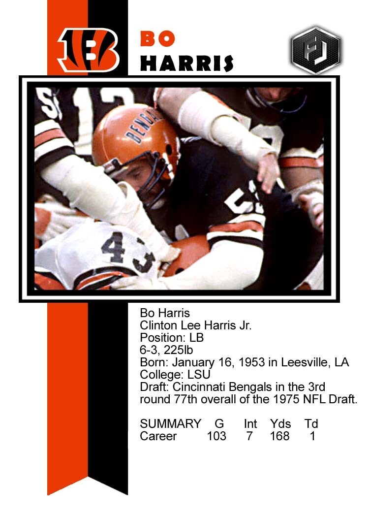 ACEO BO HARRIS CINCINNATI BENGALS CUSTOM HAND MADE ART CARD | eBay