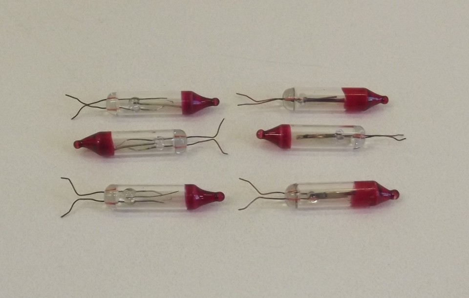 6 BARE Mini Bulb Flashers Christmas Tree Lights Replacement Bulbs 2.5 V ...