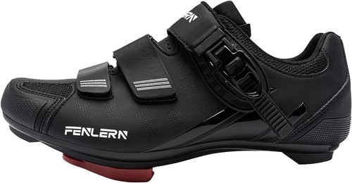 FENLERN Cycling Shoes Unisex 45 Black White Installed Delta Cleats ...