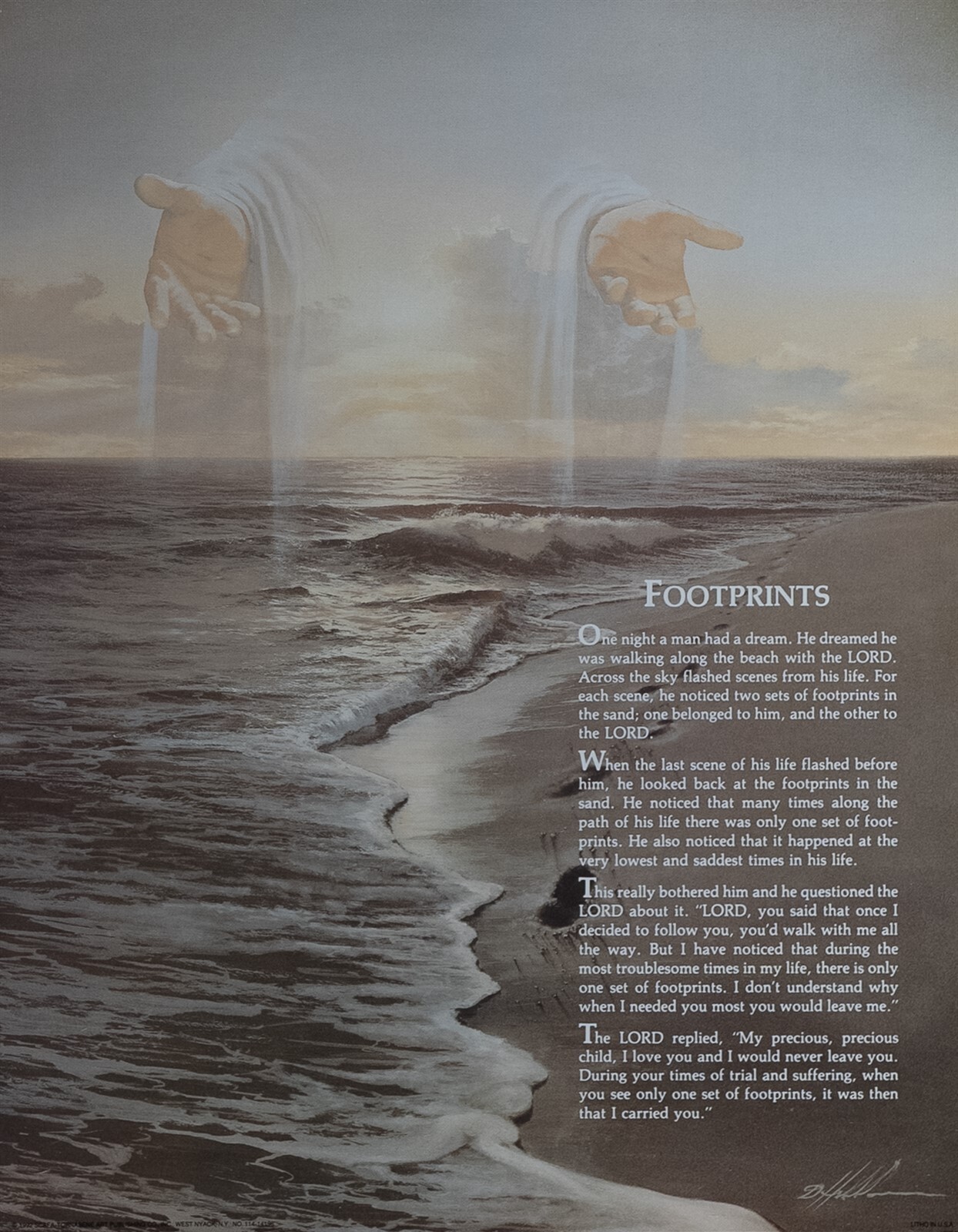 US Art - Footprints Poem - 11x14 Print & Poster (11x14V) 5C5 | eBay
