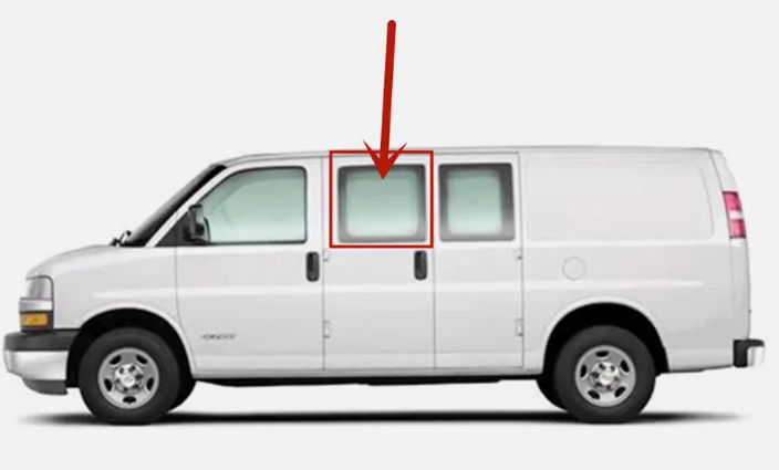 Fits 2003-2023 Chevy Express Passenger LEFT Side Hinge Door Window ...