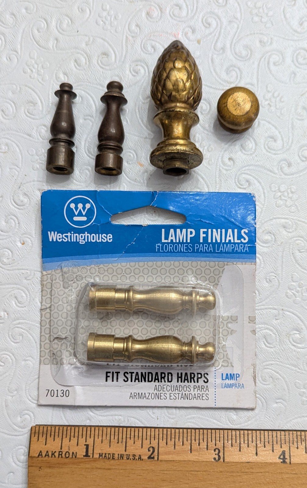 LOT OF 6 VINTAGE SOLID BRASS LAMP FINIALS | eBay