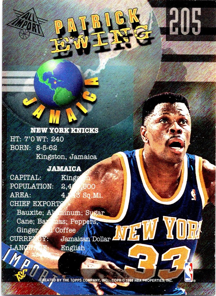 Patrick Ewing 1994-95 Stadium Club #205 New York Knicks | eBay UK