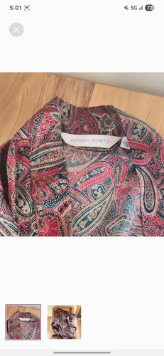 Vintage 90’s Victoria Secret Belted Robe Mixed Paisley Print Pockets ...