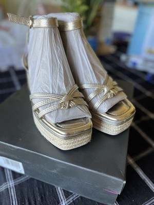 New Vince Camuto Loressa Light Gold Women’s Size 12 Wedges Sandals ...