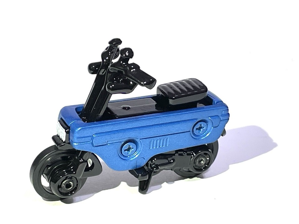 Hot Wheels Honda Motocompo ~ scooter, MOTO CUSTOM MADE METALLIC BLUE ...