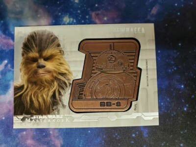 2018 Star Wars Masterwork Bronze Medallion Card Chewbacca BB-8 DM-CH ...