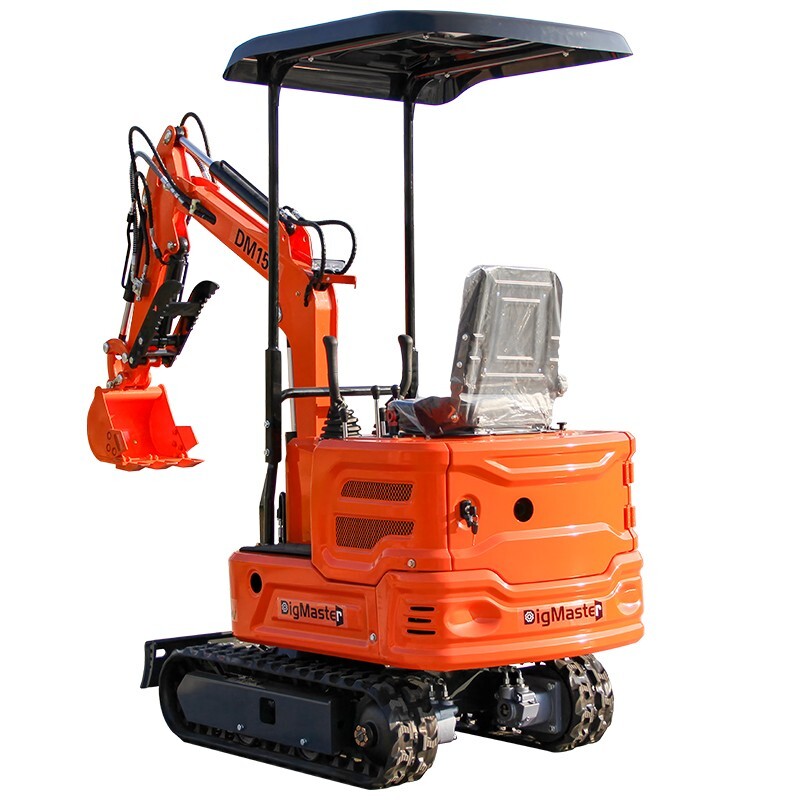1 Ton Mini Excavator W/Canopy Crawler Digger 13.5HP Hydraulic Thumb B&S ...