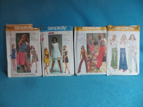 Vintage Lot of 4 Simplicity Sewing Patterns 9820 8609 5204 9882 Miss ...