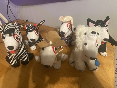Lot of 6 Target Mascot Bullseye BullTerrier Dog Outfit Stuffed Animal ...