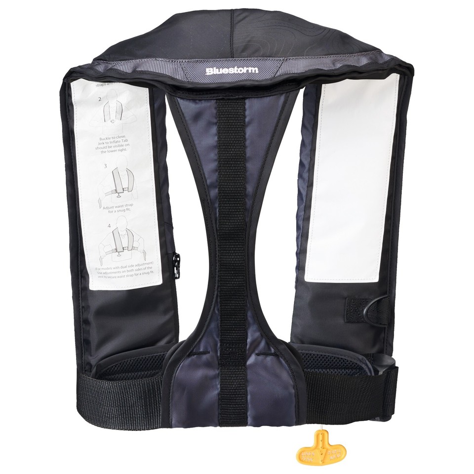 Bluestorm Stratus 35 Inflatable Life Jacket USCG Type 2 PFD, Hi-Viz ...