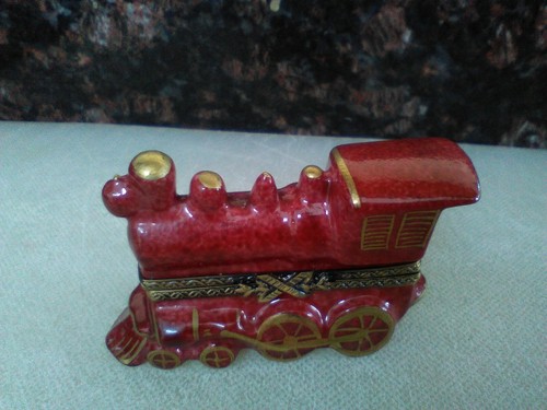 Vintage Limoges locomotive train trinket box | eBay