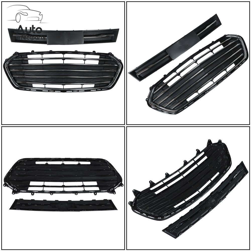 Front Bumper Upper+Lower Grille Mesh Painted Grill For Chevrolet Trax ...