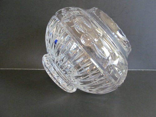 HAND CRAFTED LARGE CRYSTAL BOWL DEEP CUT HEAVY CRYSTAL 7"TALL 9"WIDE 6 ...