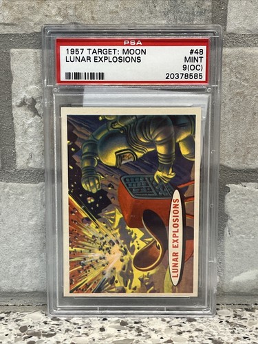 1957 Target: Moon #48 Lunar explosions PSA 9 (OC) | eBay