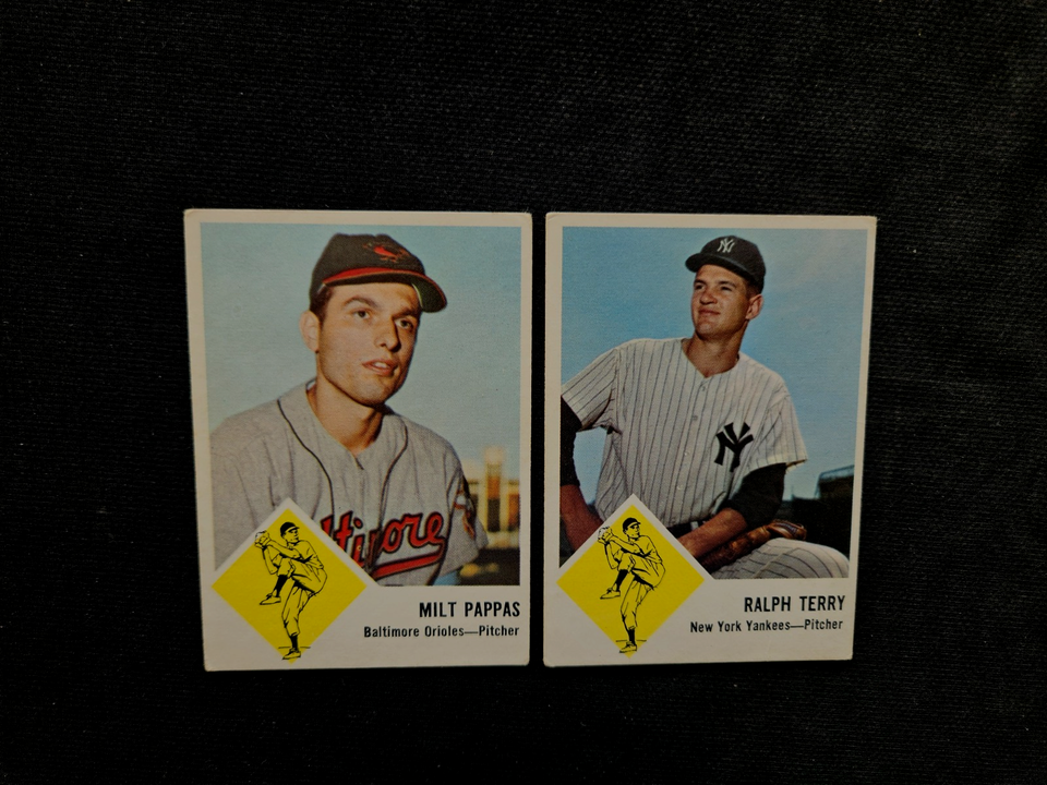 1963 Fleer Baseball Lot 20 Partial Set Yankees Terry Siebern Pappas ...