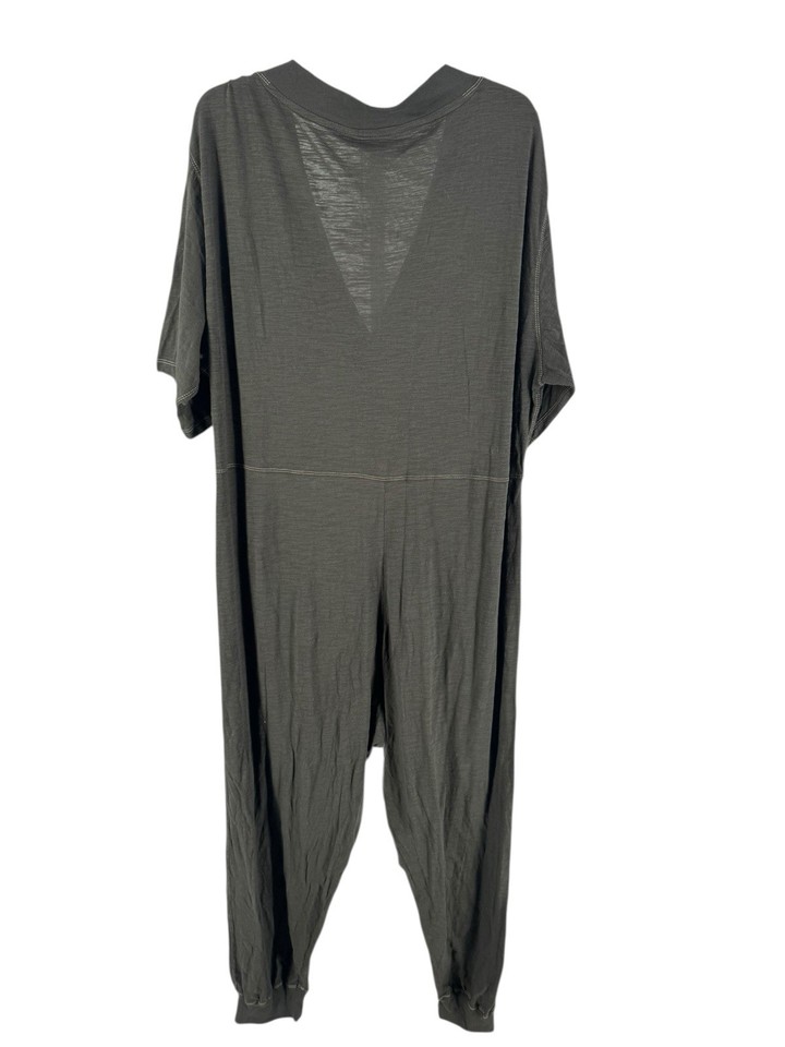 Natural Life Women's Charcoal Gray Charlie Cotton Oversized Jumpsuit ...