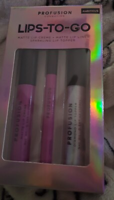 Profusion Cosmetics Lips To Go 3 piece Color / Gloss Set Shade ...