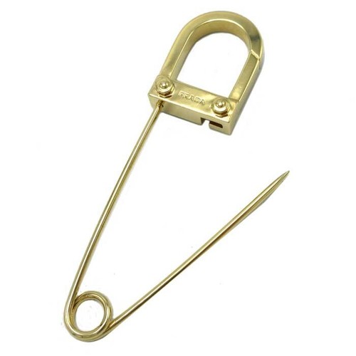 Authentic Prada Vintage Pin Brooch Metal Gold | eBay