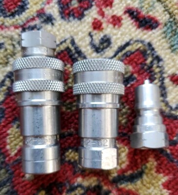 2 SETS Parker SH2-62 Quick Coupling W/ SH2-63 Fitting Lot Stanless ...