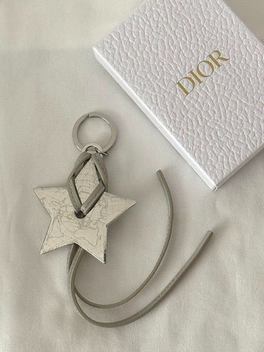 Christian Dior Key Ring Key Charm Silver Star w/Box Welcome Gift ...
