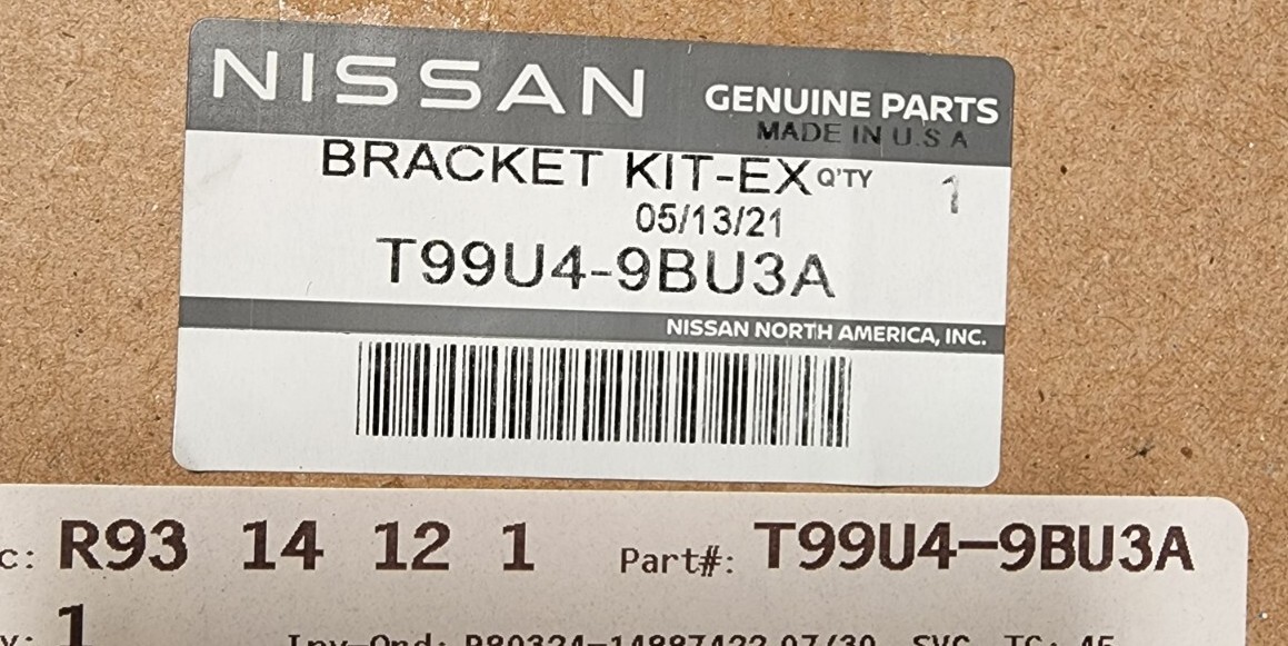 Genuine Nissan Bracket Kit - Exterior Audio Mounting T99u4-9bu3a for ...