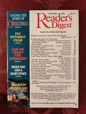 READERS DIGEST December 1990 Christmas John S. Tompkins Reuben ...