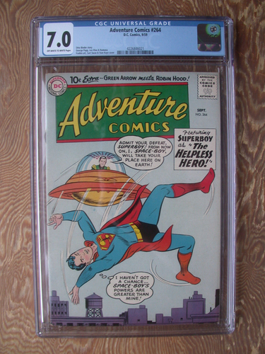 Adventure Comics #264 CGC 7.0 Superboy Green Arrow 1959 | eBay