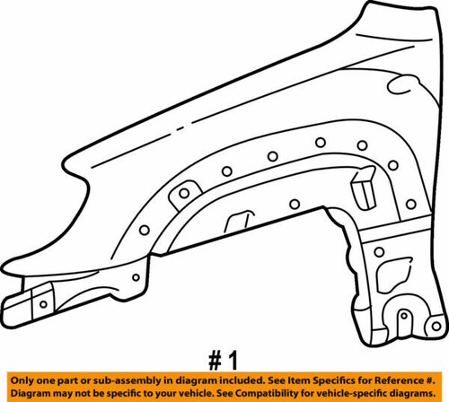 53802-35620 Toyota Fender sub-assy, front lh 5380235620, New Genuine ...