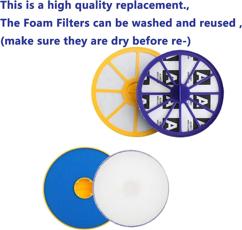 Pre & Post Motor HEPA Filter Replacements for Dyson Vacuum DC14 DC-14 ...