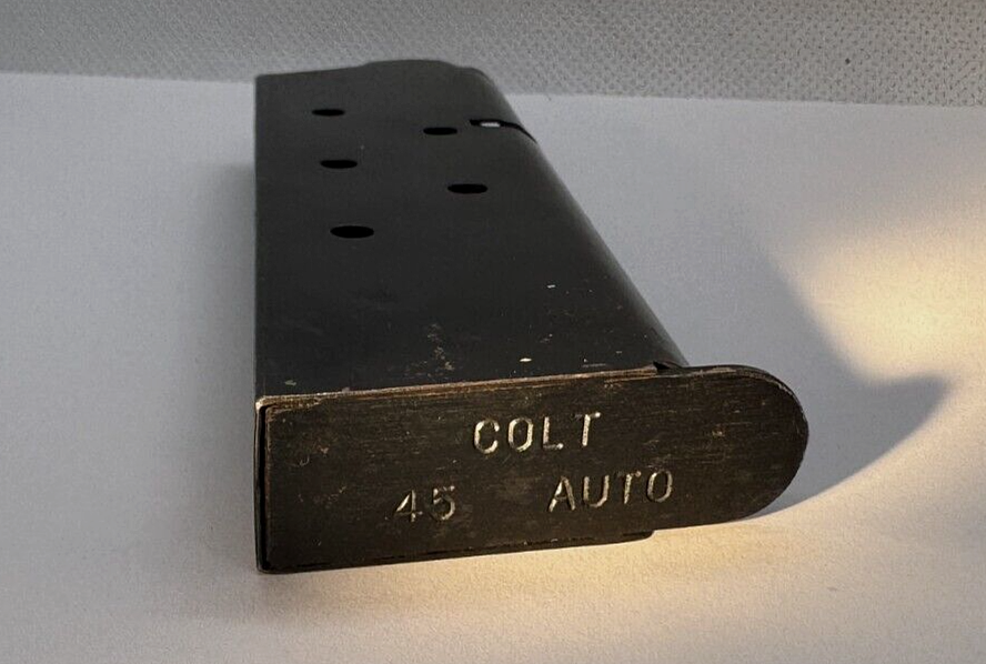 VINTAGE FACTORY 1911 COLT 45 AUTO 45 ACP 7 RD MAGAZINE MAG CLIP ROUNDED ...