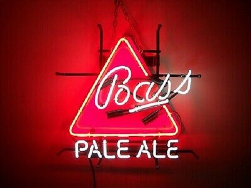 Bass Pale Ale Beer Neon Sign 19"x15" Glass Beer Bar Pub Man Cave Wall ...