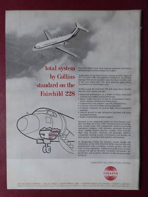 2/1968 PUB COLLINS RADIO FAIRCHILD HILLER 228 ADVANCED AVIONICS SYSTEM ...