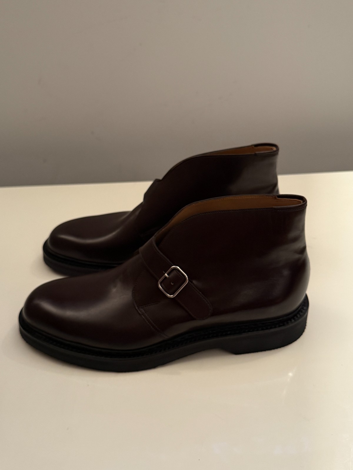 JOHN LOBB Shoreditch Grain Leather Chukka Boots Mens Brown UK 10.5 EU ...