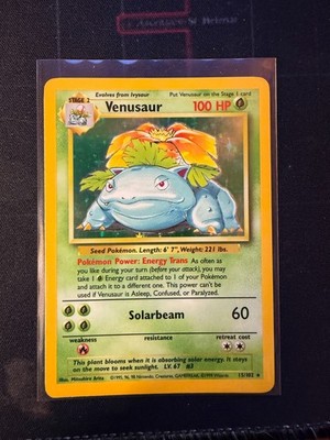 Pokémon TCG Venusaur Base Set 15/102 Holo 1999-2000 Wizards Base Set ...